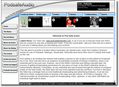 4200曲以上のCreative Commons ライセンスの楽曲を入手できるPodsafe Audio - F.Ko-Jiの「一秒後は未来」